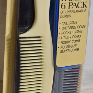 Vintage 1999 Goody Family Pack Hair Unbreakable Combs (6 Combs Incl ...