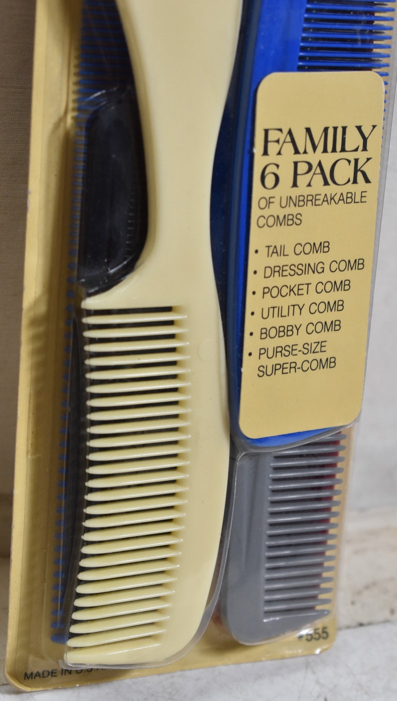 Vintage 1999 Goody Family Pack Hair Unbreakable Combs (6 Combs Incl ...