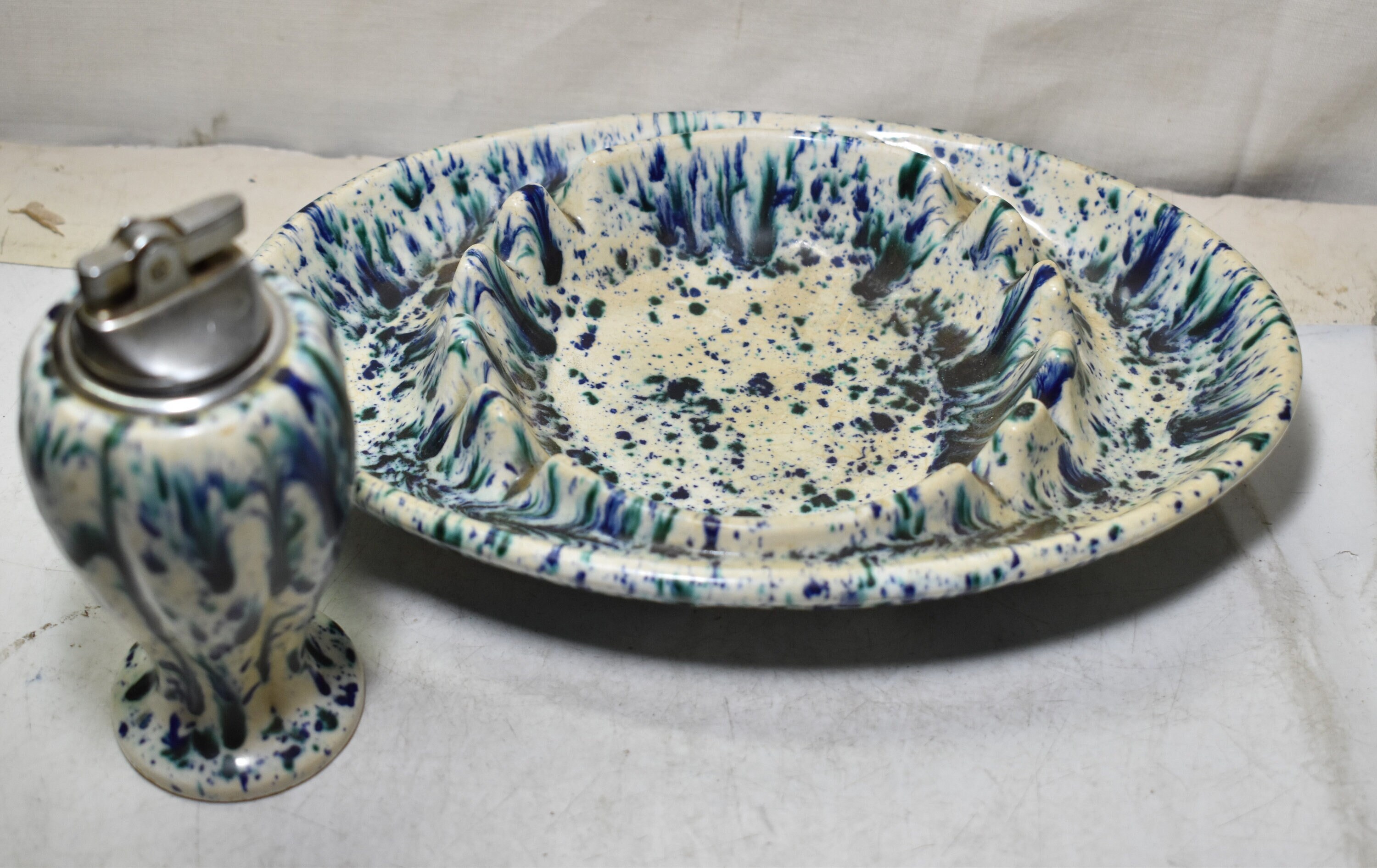 Vintage Collectible Tobacco Ashtray Set of Table Desk - Etsy