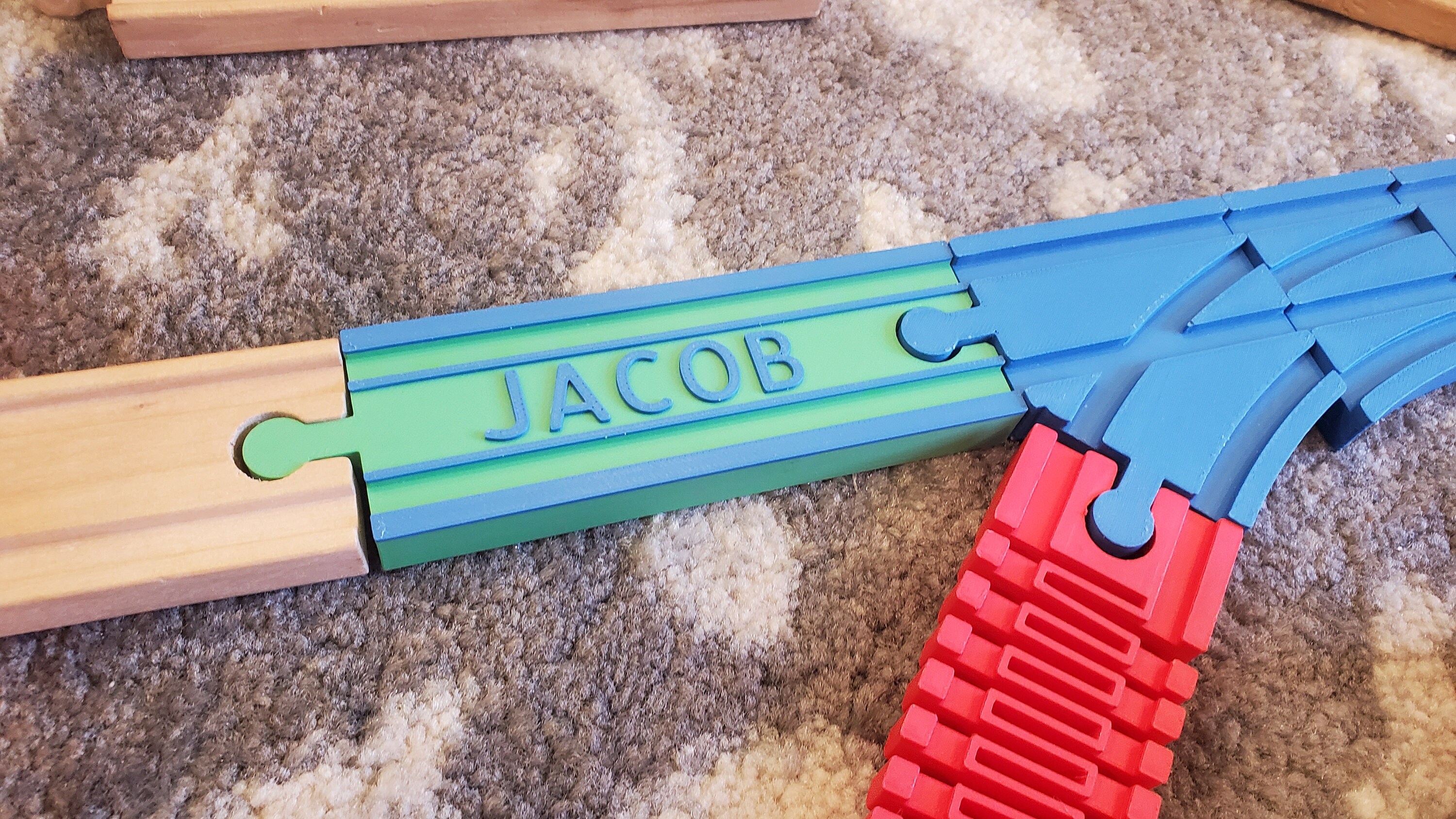 Custom Name Track for Wooden Trains, Personalized Wooden Track ...