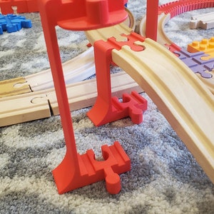 Train Track Supports, Sky Risers Sets, Compatible With Wooden Tracks ...