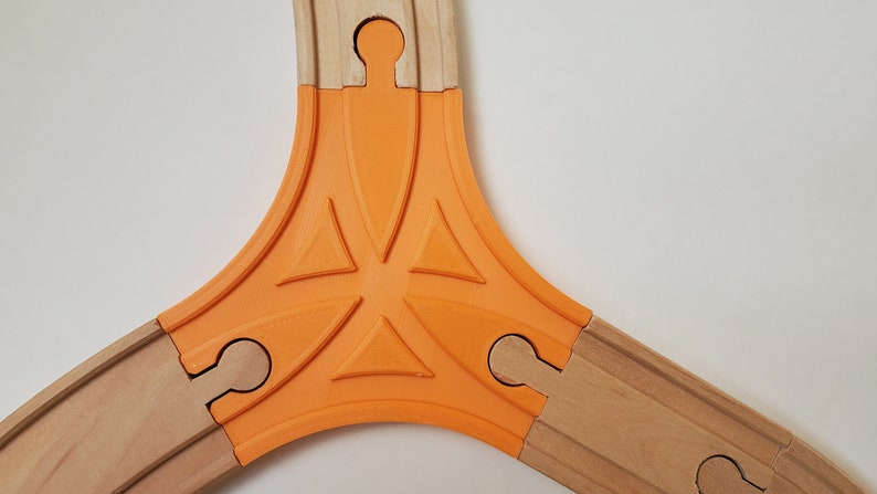 3-way Wooden Train Coupling 120 Degree Track Adapter Fits - Etsy