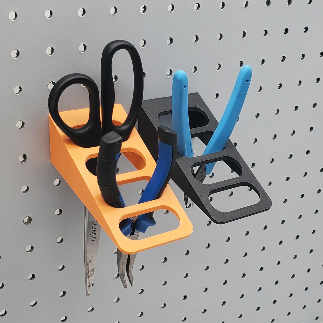 4 Spot Cascade Scissor/plier Holder, 1/4" Pegboard Accessories, Craft Room Set-up, Crafter ...