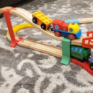 Train Track Supports, Sky Risers Sets, Compatible With Wooden Tracks ...