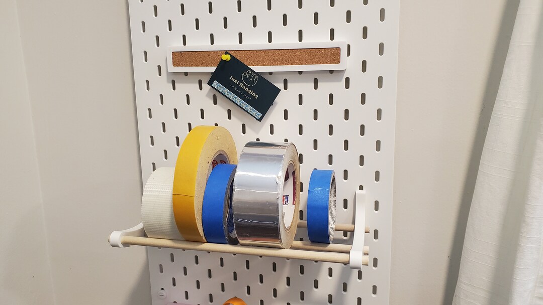 Tape Shelf, SKADIS or 1/4 Pegboard Tape Storage for Garage, Craft ...