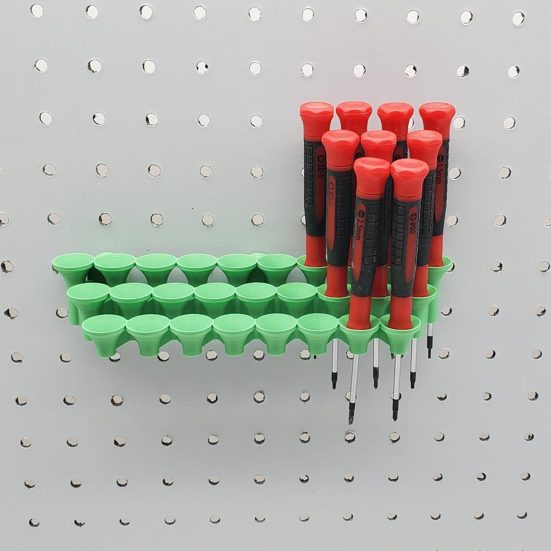 Funnel Screwdriver | 1/4" Pegboard Screwdriver Holder Accessory, 3 ...