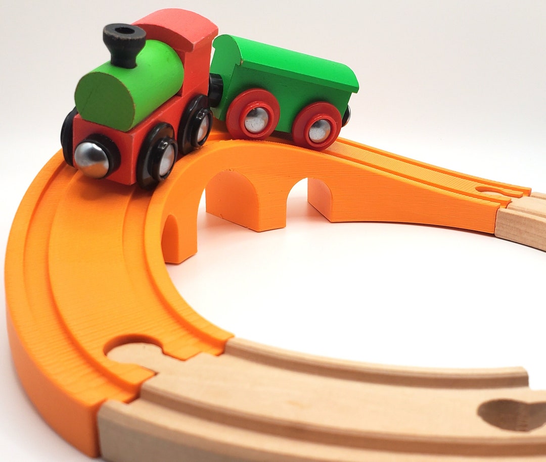180 Degree Inclined Bank Turn! Wooden Trains Track, Fits Brio, IKEA ...