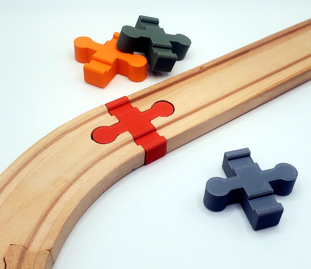 Male-male Wooden Train Coupling Track Adapter, Fits Brio, IKEA, and ...
