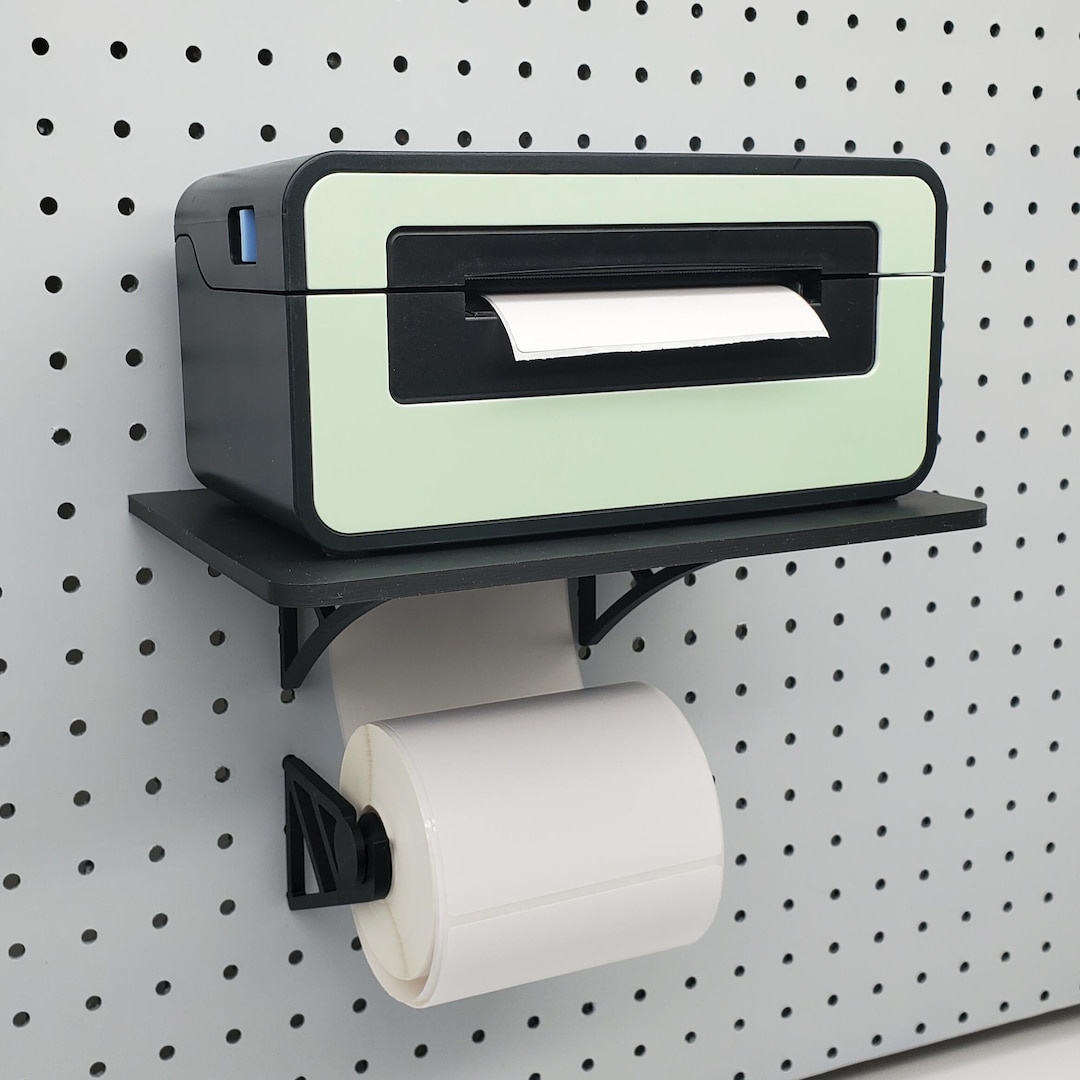 1/4" Pegboard Thermal Label Printer Shelf, IKEA SKADIS Accessories ...