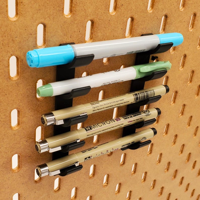 Mini Pegboard 5 Spot Shelf | Pen Storage, Desk Organization | 1/4inch ...