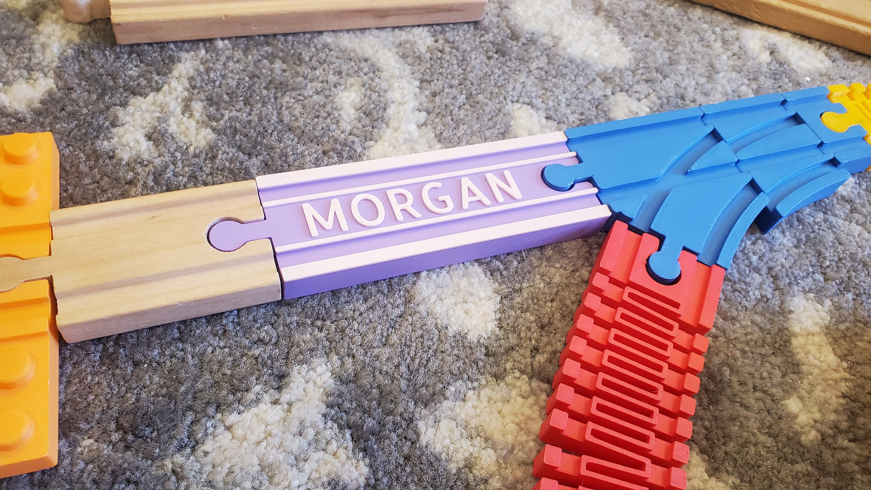 Custom Name Track for Wooden Trains, Personalized Wooden Track ...