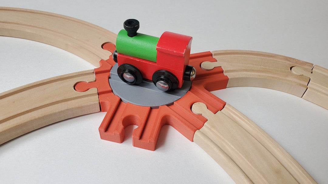 Wooden Train Small Turntable, Fits Brio, IKEA, Hape, Bigjigs and More ...