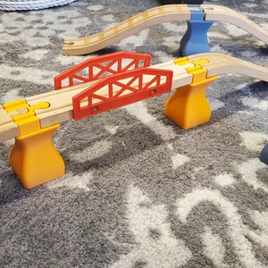 Stackable Track Supports for Wooden Trains | Packs of 2 Pillars | Fits ...