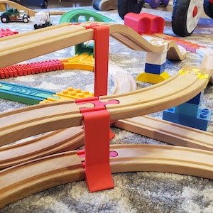 Train Track Supports, Sky Risers Sets, Compatible With Wooden Tracks ...