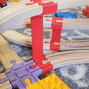 Train Track Supports, Sky Risers Sets, Compatible With Wooden Tracks ...