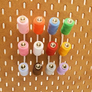 Thread Display, SKADIS or 1/4 Pegboard Each Hook Holds 3 Spools max ...