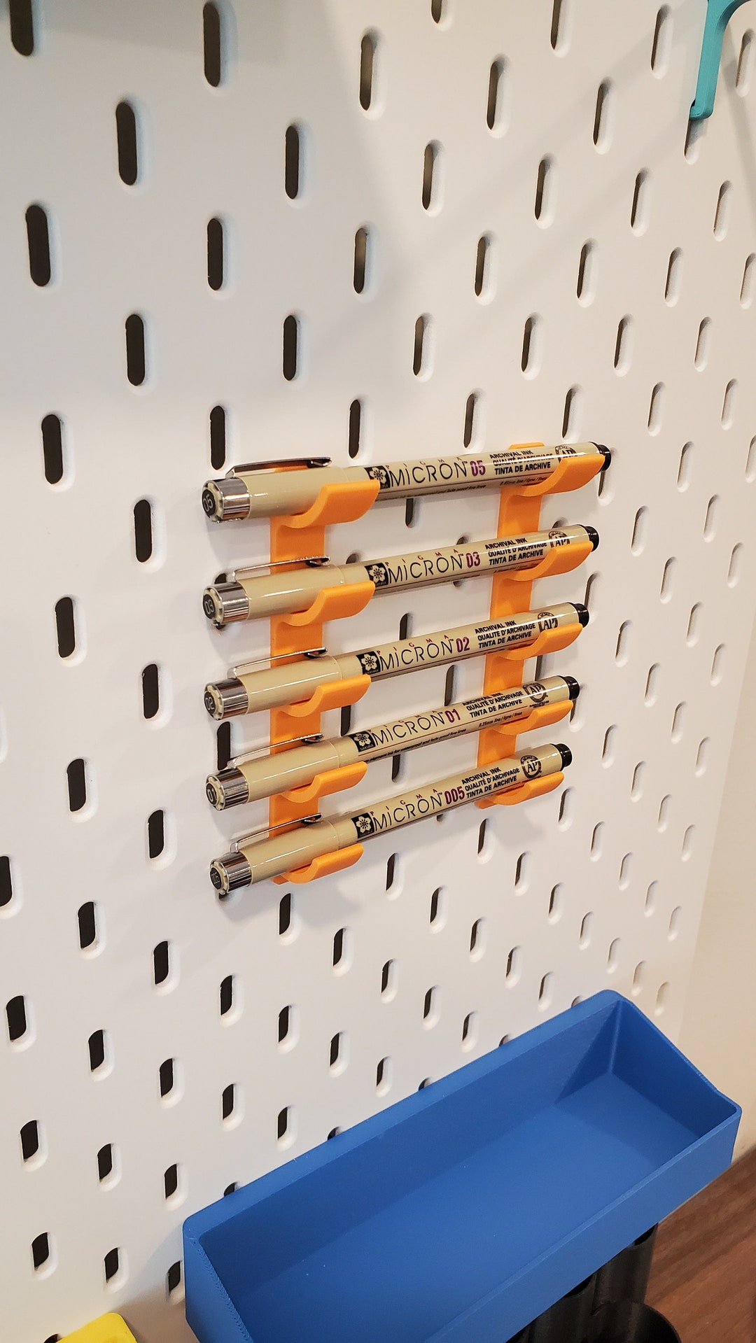Mini Pencil/pens/file Shelf 5 Slots IKEA SKADIS or 1/4 Pegboard ...