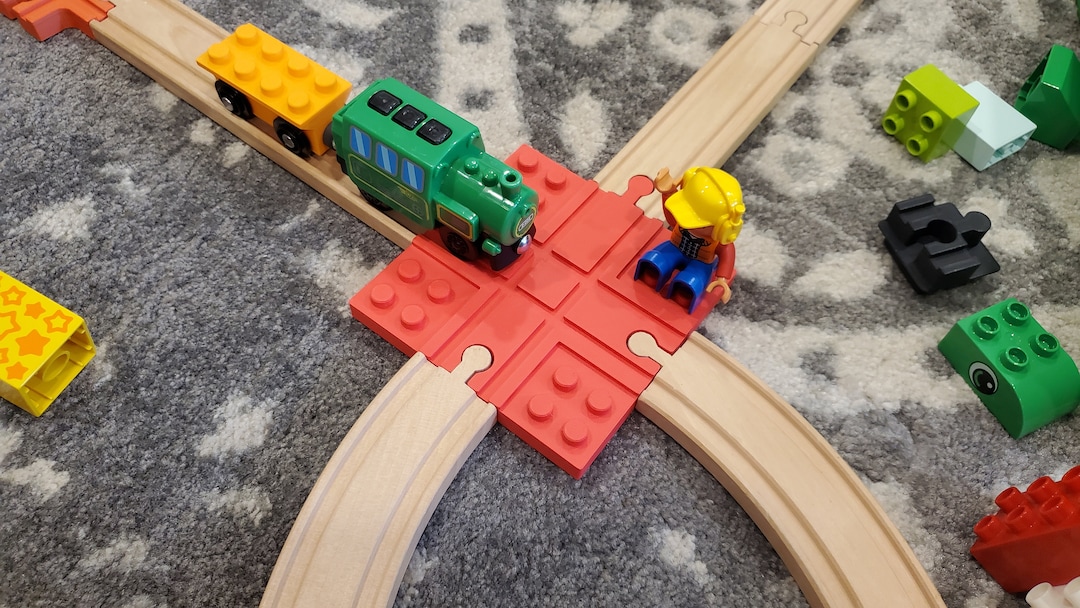 4-way Duplo Train Station, Compatible With Wooden Tracks, Brio, Thomas ...