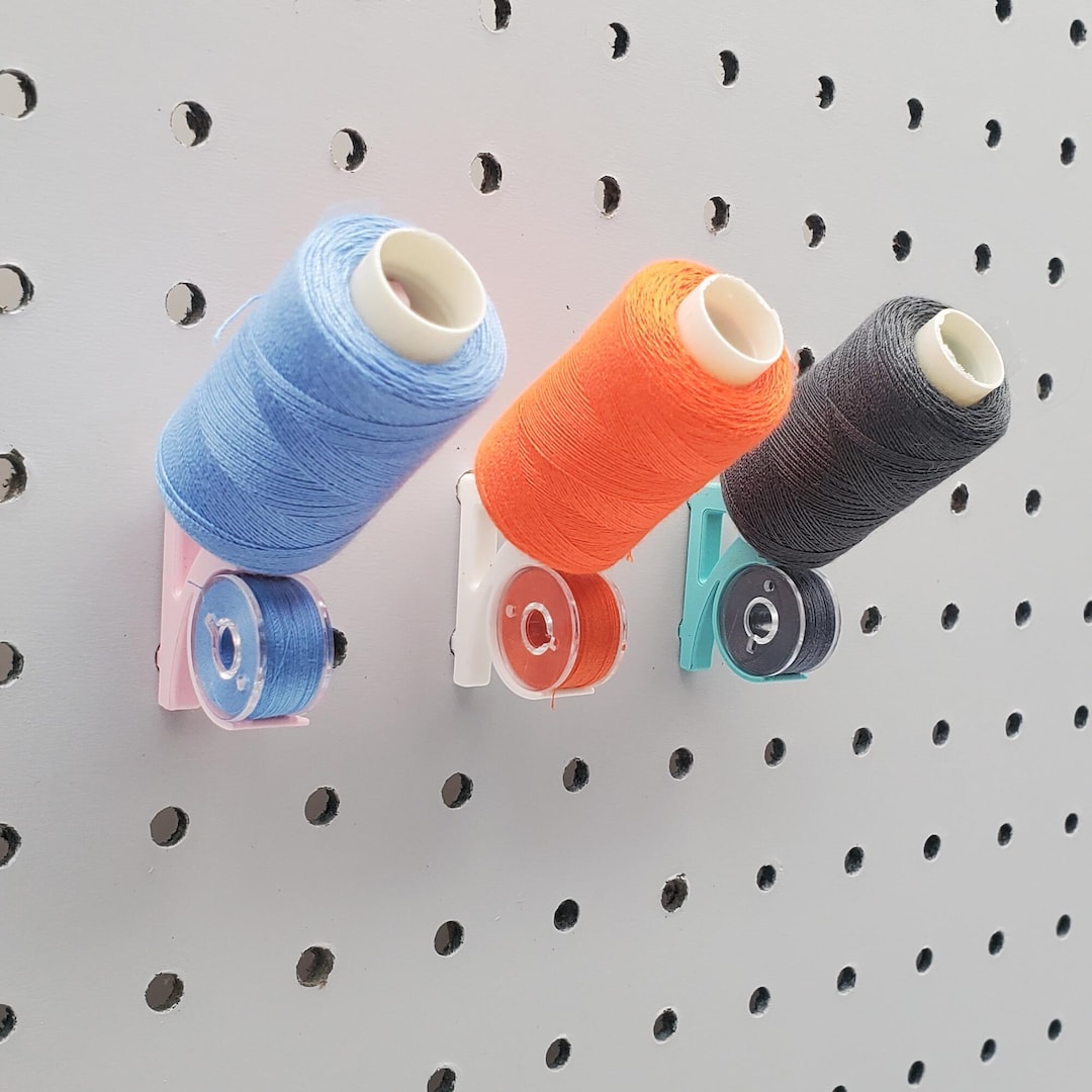Thread Spool & Bobbin Holder, Quarter Inch Pegboard, 1/4", Sewing ...