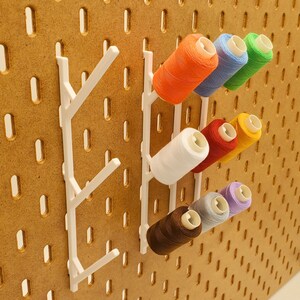 Thread Display, SKADIS or 1/4 Pegboard Each Hook Holds 3 Spools max ...