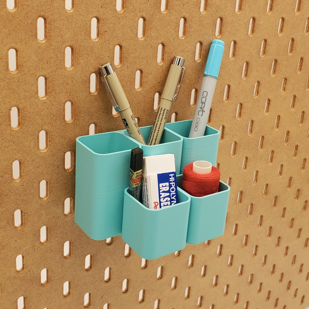 5 Cup Rectangle Storage Container Organizer for Pens/pencils/markers ...