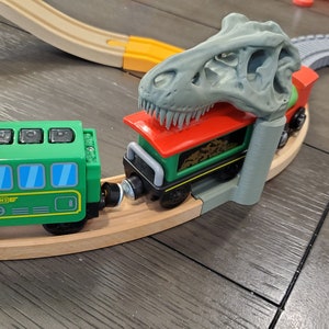 T-rex Tunnel for Wooden Train Tracks! Dino Run, Dinosaur and Train Gift ...