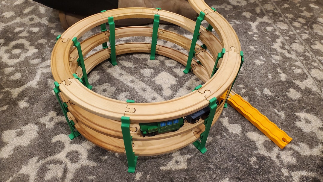 Train Spiral Supports, Compatible With Wooden Tracks, Brio, Thomas ...