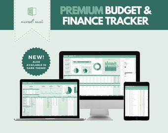 Excel MONTHLY BUDGET & FINANCE Tracker | Budget Spreadsheet | Saving ...