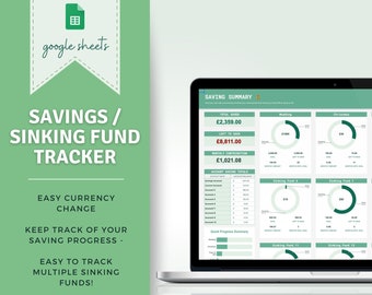 Sinking Funds Spreadsheet | Savings Spreadsheet | Sinking Funds Tracker ...