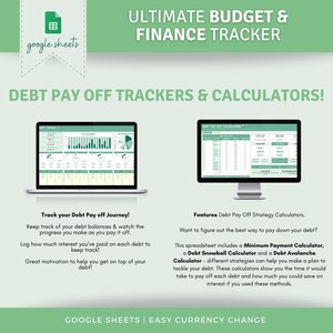 MONTHLY BUDGET & FINANCE Tracker | Budget Spreadsheet | Saving Tracker ...