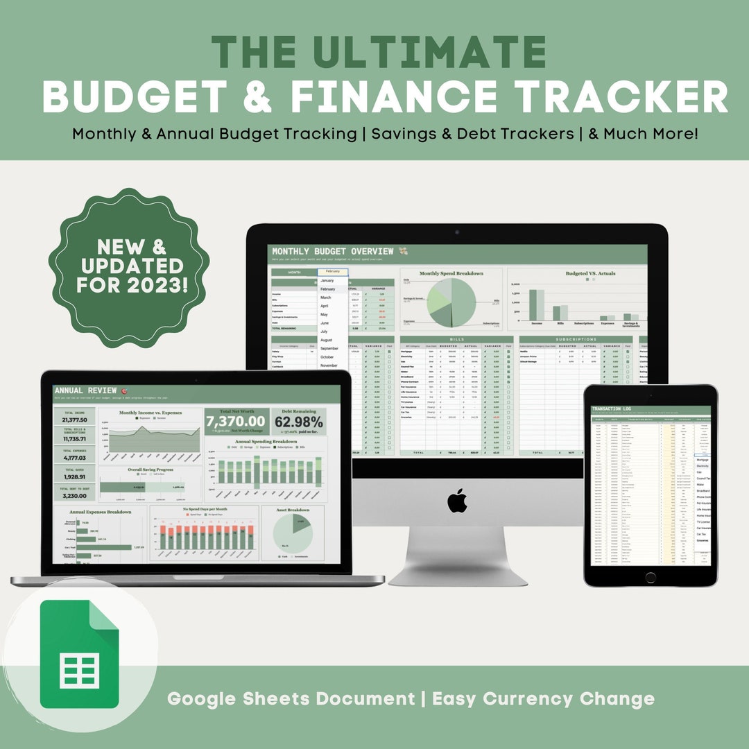 Ultimate BUDGET & FINANCE Tracker Budget Spreadsheet - Etsy