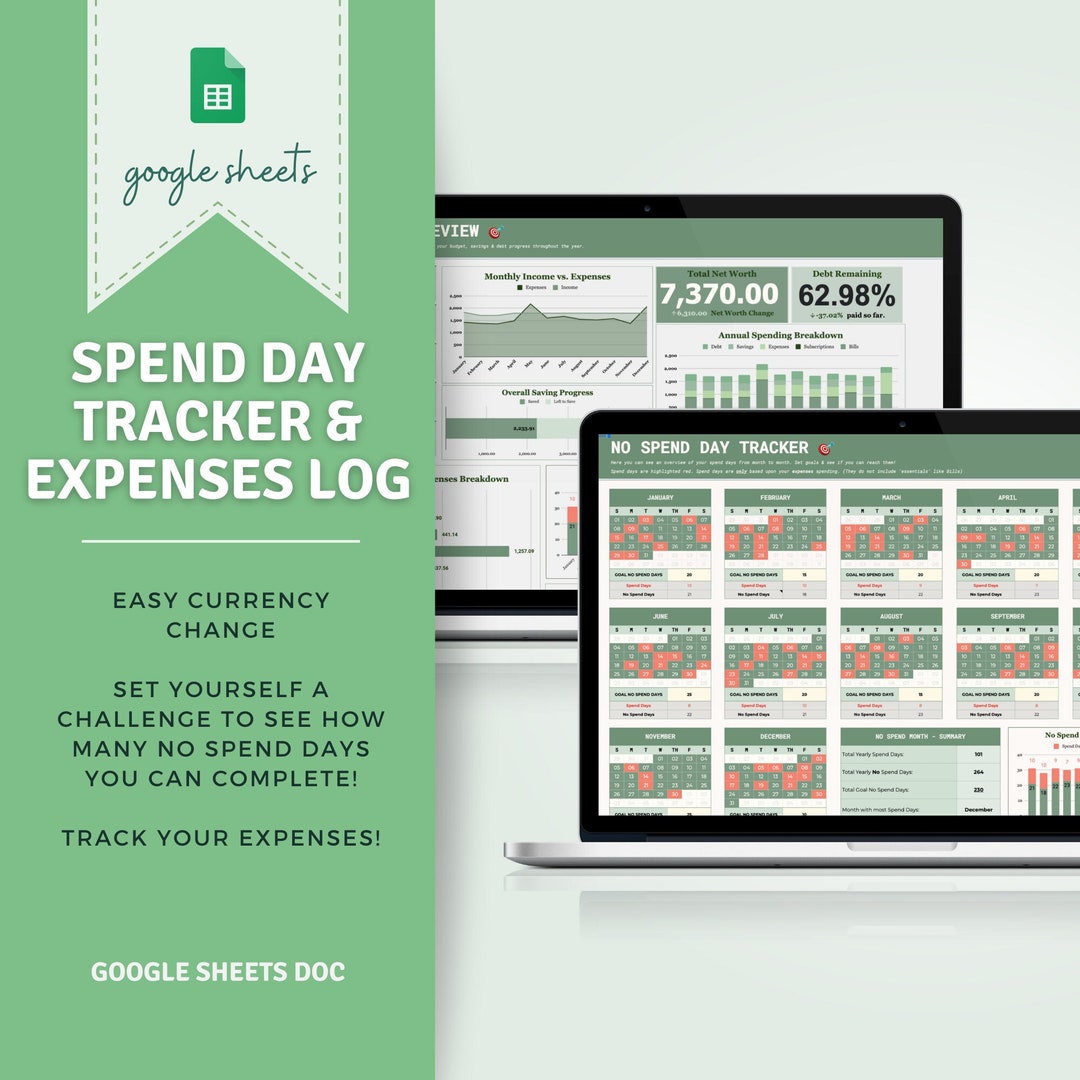 SPEND DAY Tracker & Expenses Log | No Spend Day Tracker | No Spend Day ... SPEND DAY Tracker & Expenses Log | No Spend Day Tracker | No Spend Day ...