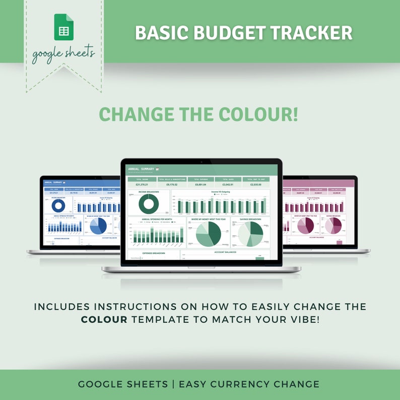 BASIC BUDGET TRACKER Budget Spreadsheet Annual Budgeting Zero Based ...