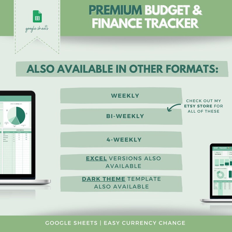 PREMIUM BUDGET & FINANCE Tracker | Budget Spreadsheet | Saving Tracker ...