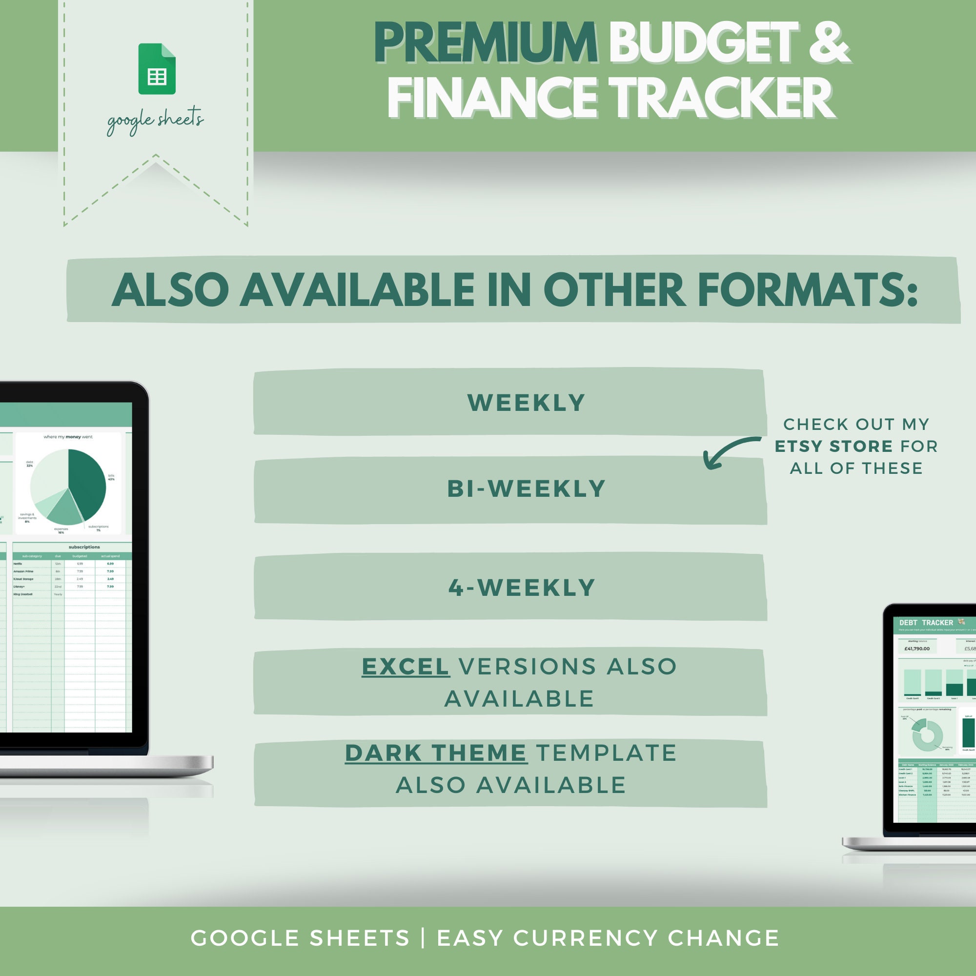 PREMIUM BUDGET & FINANCE Tracker | Budget Spreadsheet | Saving Tracker ...