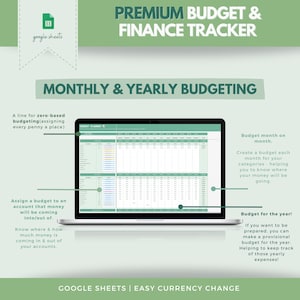 PREMIUM BUDGET & FINANCE Tracker | Budget Spreadsheet | Saving Tracker ...