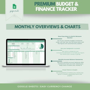 PREMIUM BUDGET & FINANCE Tracker | Budget Spreadsheet | Saving Tracker ...