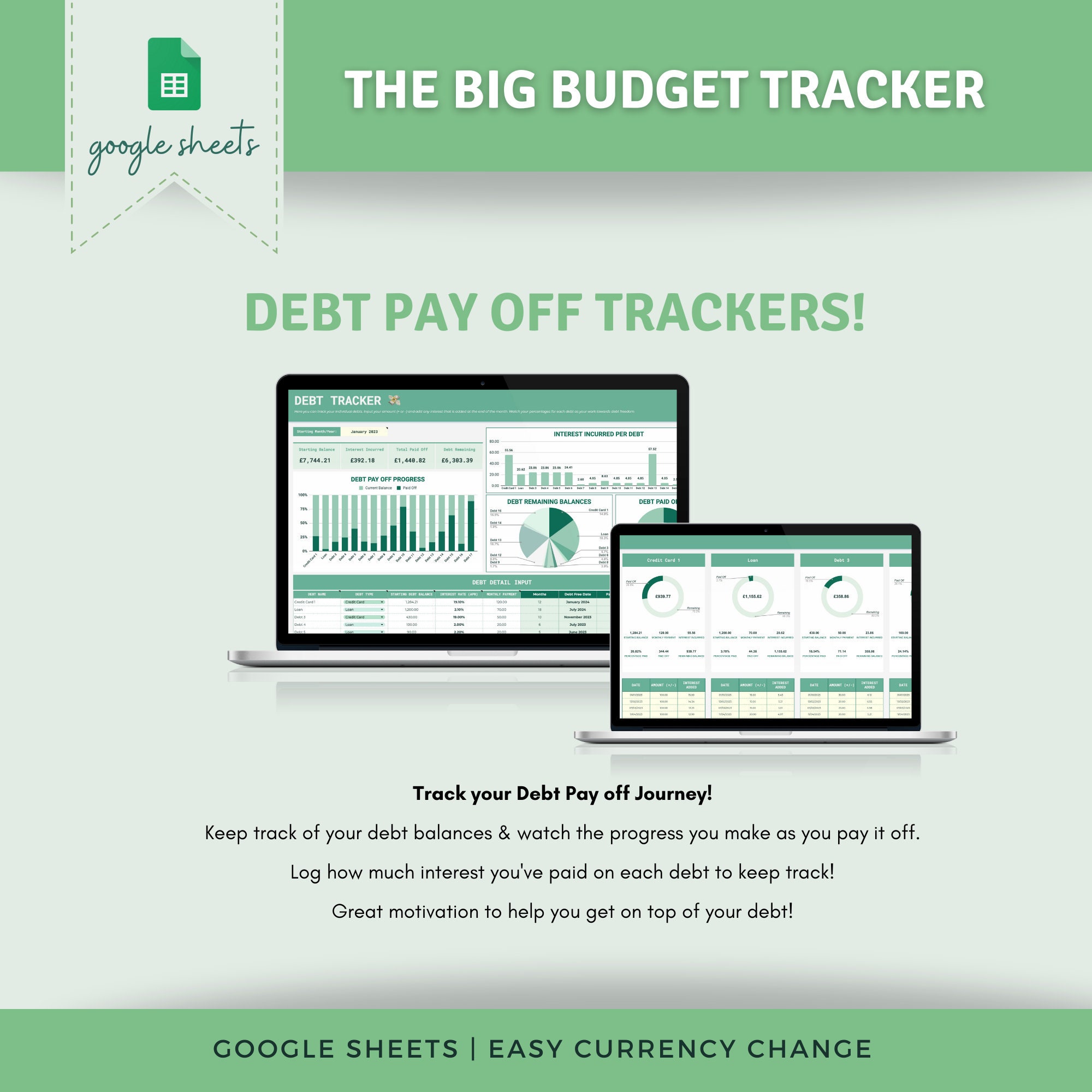 BIG BUDGET TRACKER Budget Spreadsheet Saving Tracker - Etsy