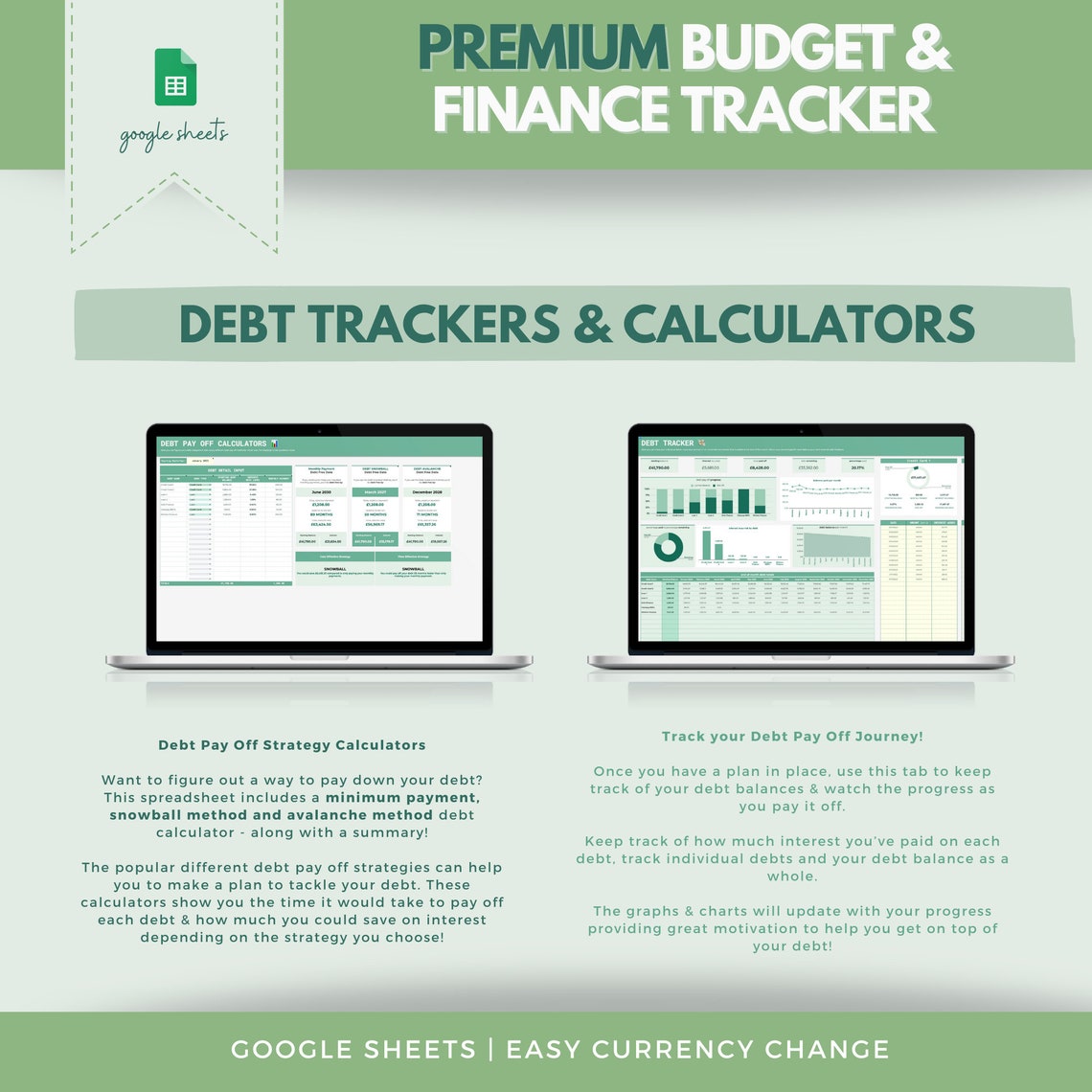 PREMIUM BUDGET & FINANCE Tracker | Budget Spreadsheet | Saving Tracker ...