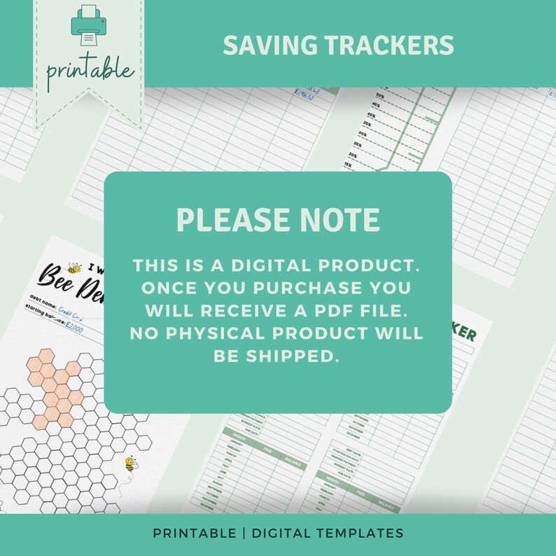 SAVINGS TRACKER Printable Saving Tracker Saving Challenge Digital ...