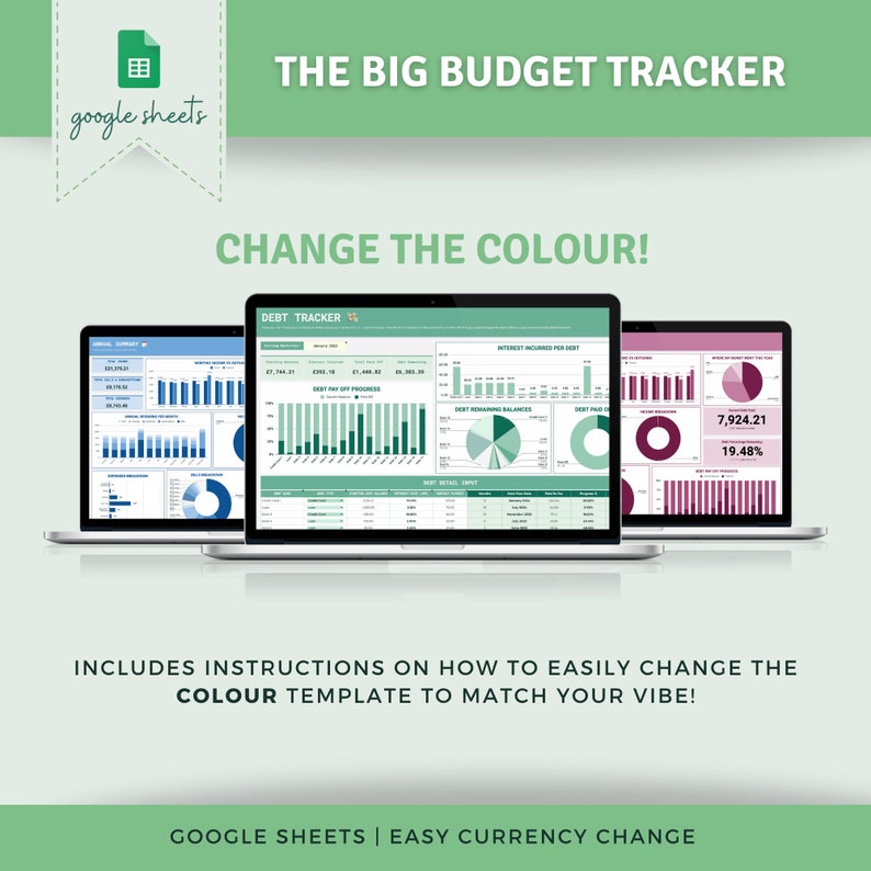 BIG BUDGET TRACKER Budget Spreadsheet Saving Tracker - Etsy