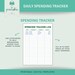 SPENDING TRACKER Printable Spending Log Transaction Log Digital ...