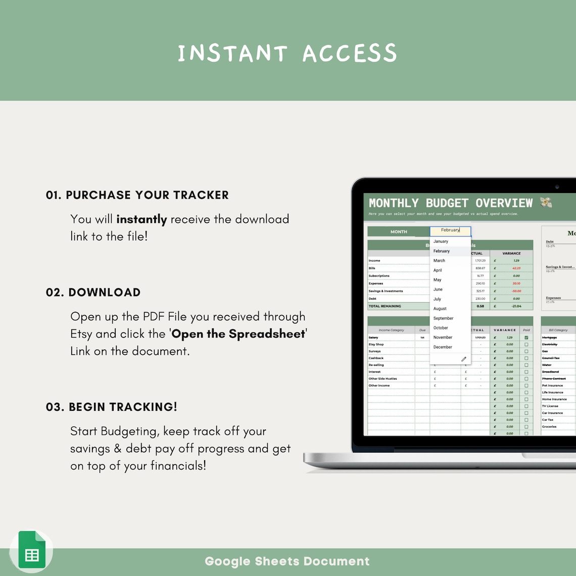 Ultimate BUDGET & FINANCE Tracker Budget Spreadsheet - Etsy