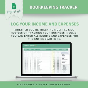 Small Business Tracker | Side Hustle Income & Expenses Bookkeeping ...