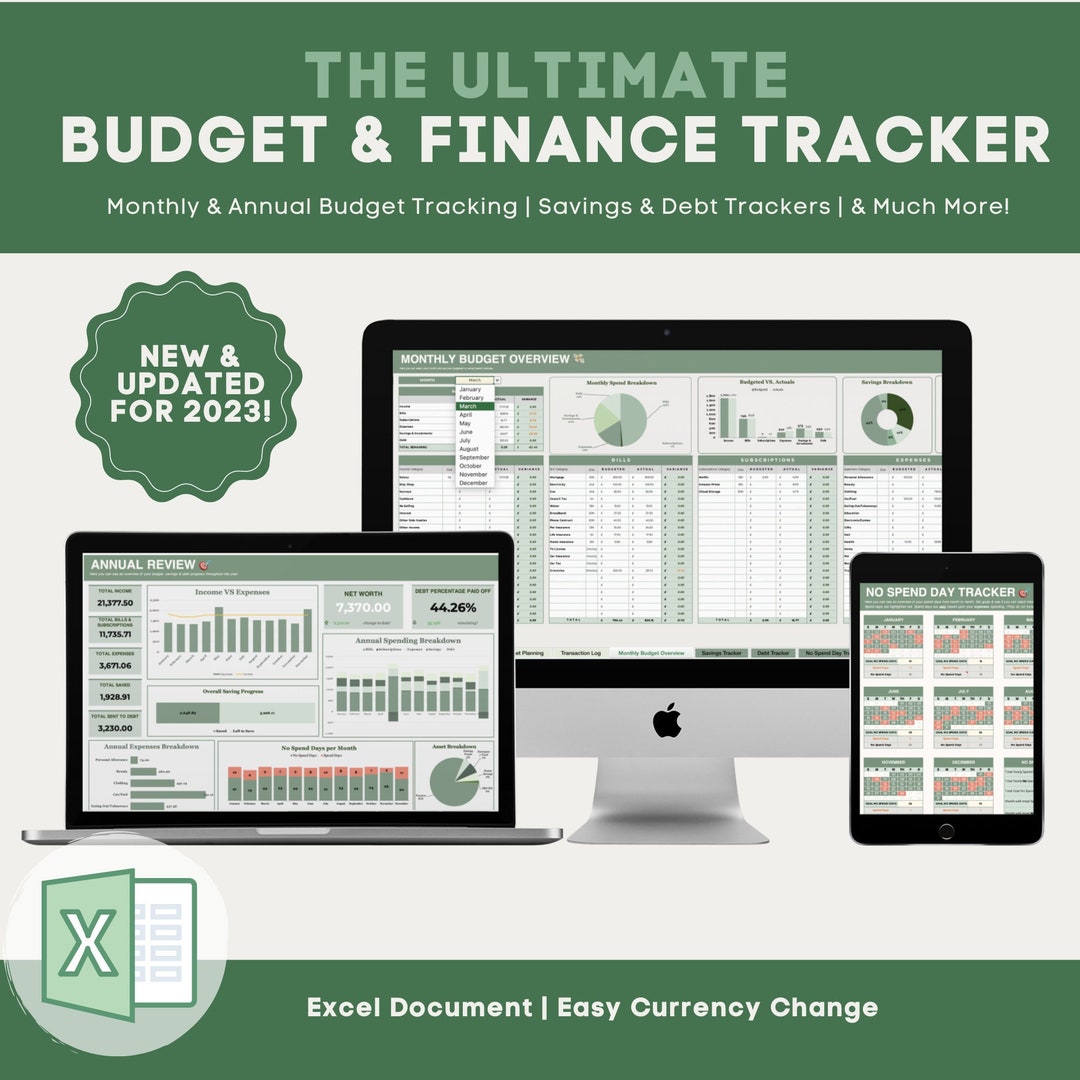 EXCEL Ultimate BUDGET & FINANCE Tracker Budget Spreadsheet - Etsy