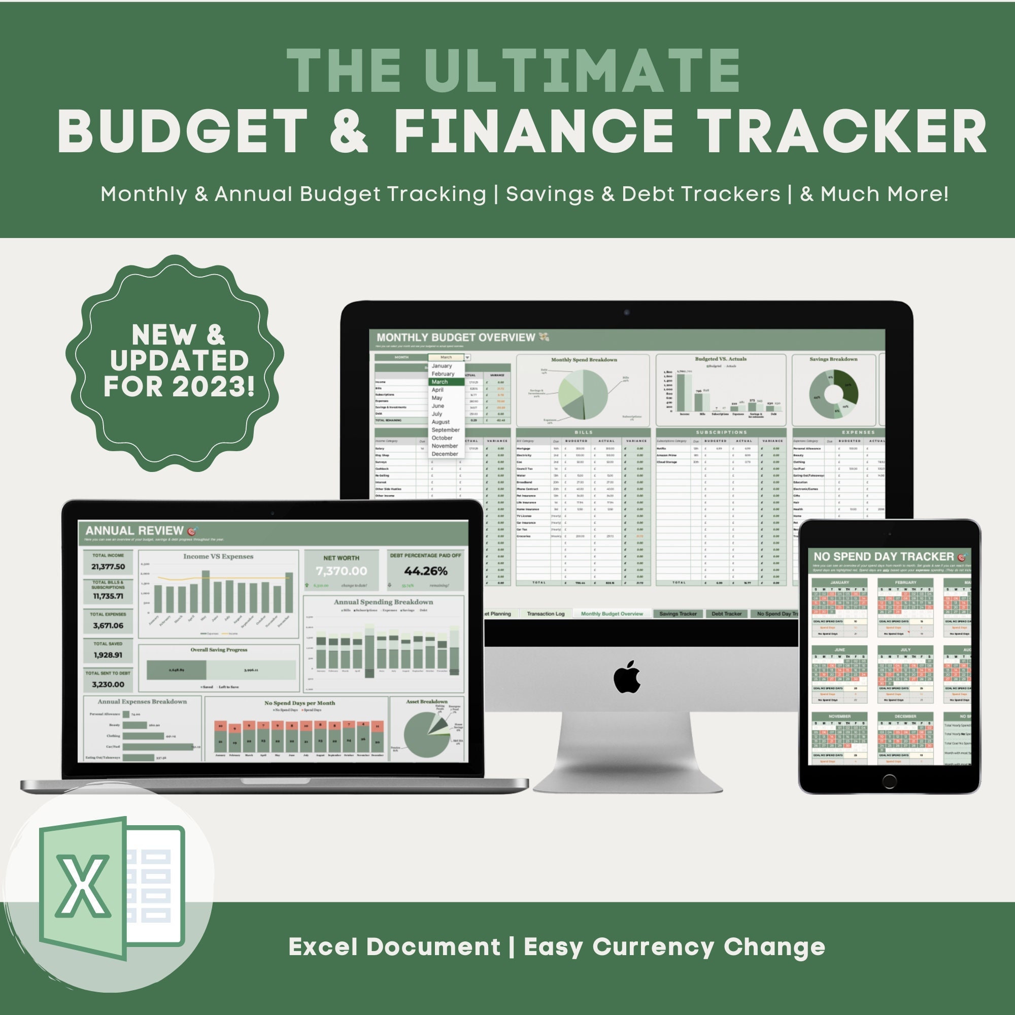 EXCEL Ultimate BUDGET & FINANCE Tracker Budget Spreadsheet - Etsy Canada