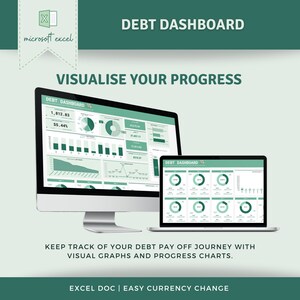 EXCEL DEBT DASHBOARD | Debt Pay off Tracker | Debt Snowball Calculator ...