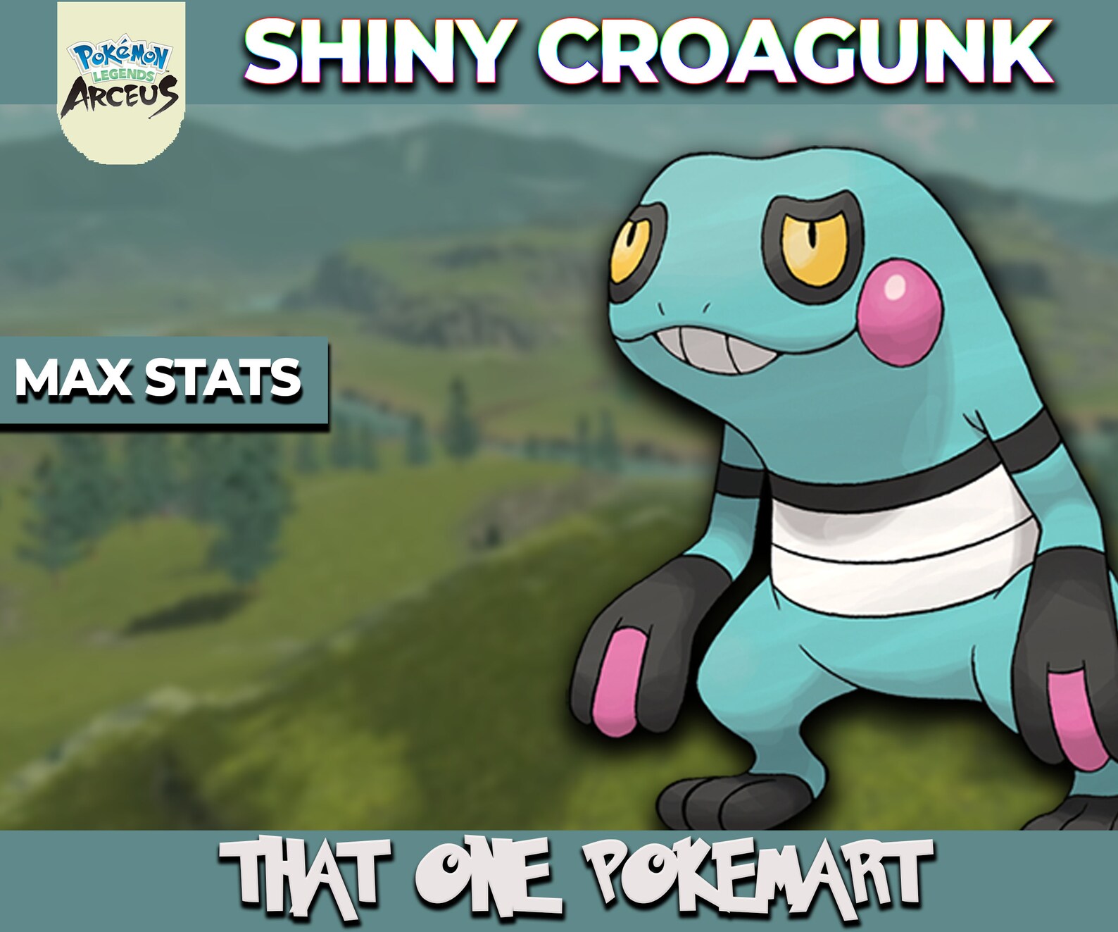 Pokemon Legends Arceus / Shiny Croagunk / Max Stats / Quick - Etsy