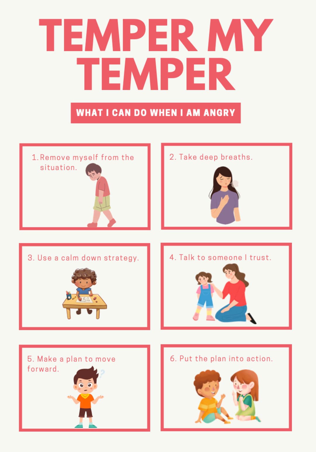 How to Temper My Temper Poster - Etsy
