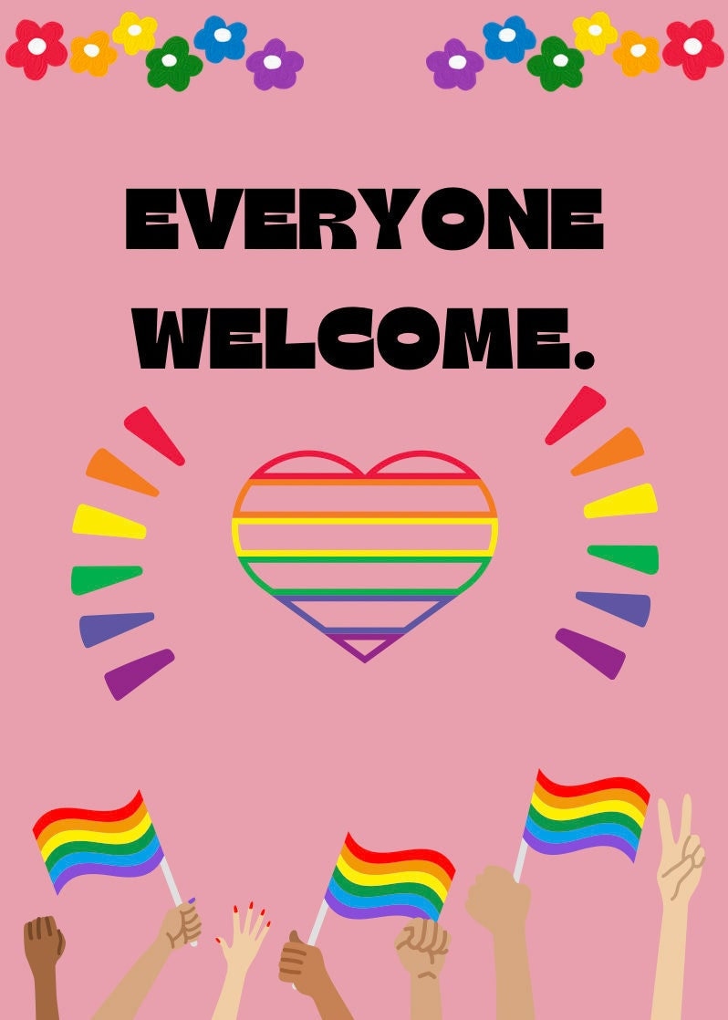 All Are Welcome Here Classroom Poster Set - Etsy